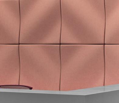 China 3D Wave Wall Decorative Soundproof Acoustic Panel Polyester Fiber for sale