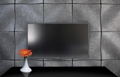 China 3D Wave Wall Decorative Soundproof Acoustic Panel Polyester Fiber for sale