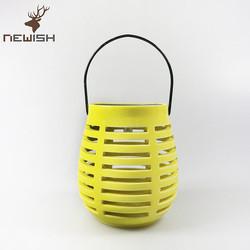 China 10.5*12c mcamping table light  blue ceramics lantern  with 1L warm white led with solar panel light garden for home disco lights for sale