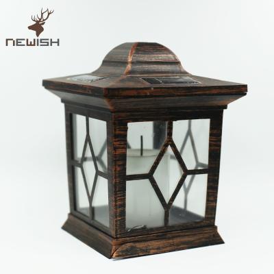 China Newish hot selling LED Solar Lantern Waterproof Outdoor Lantern Solar Lights Outdoor Decorative Candle Light for sale