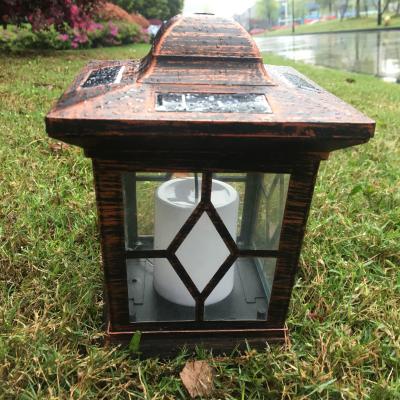 China Newish hot selling LED Solar Lantern Waterproof Outdoor Lantern Solar Lights Outdoor Decorative Candle Light for sale