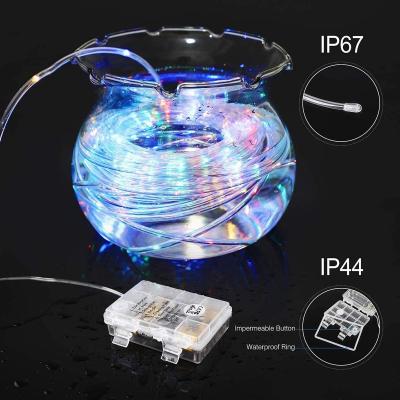 China RGB Remote Control Fairy String Lights 100LED Waterproof LED Rope Lights Outdoor for Bedroom Patio Halloween and Christmas Decor for sale
