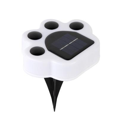 China Solar Paw Print Lights Garden staircase step light Cat Dog Animal Outdoor Decoration Bear Footprint Sharped Solar Lawn Light for sale