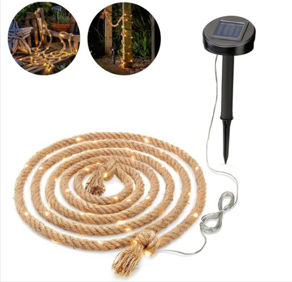 Quality Kanlong Solar Powered Led Light Rope Outdoor Rope String Fairy Light for sale