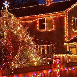 China 50 100 200LED sale fancy lighting tree lights string led decoration outdoor Christmas solar light for sale