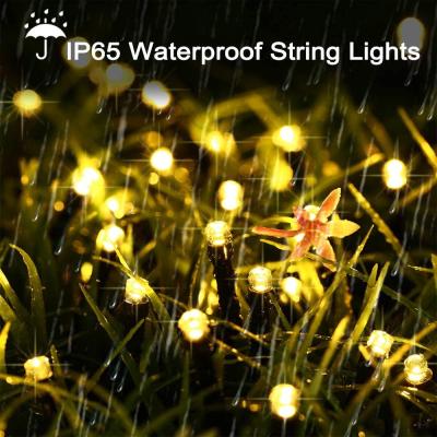China 50 100 200LED sale fancy lighting tree lights string led decoration outdoor Christmas solar light for sale