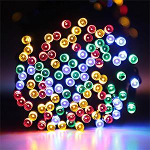 China 50 100 200LED sale fancy lighting tree lights string led decoration outdoor Christmas solar light for sale