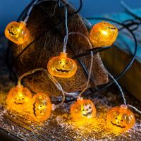 Quality Kanlong Led Holiday Decoration Light Orange Pumpkin fairy light up string lights for sale