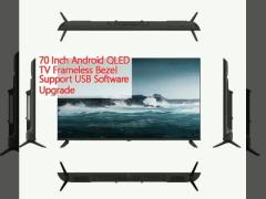 70 pollici Android QLED TV senza telaio Support USB Software Upgrade