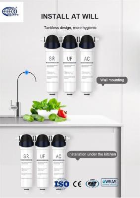 Cina Filtro minerale dal rubinetto dell'acqua di rubinetto del carbone attivo per acqua potabile domestica 0.1um 2.5L/min in vendita