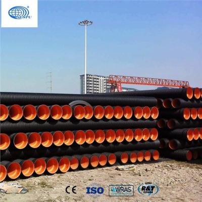 Китай Кольцевая жесткость HDPE PIPE SN8 DWC PIPE Двойная стенка, облегченная продается