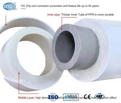 Cina Tubo dell'acqua calda isolato tubo in PVC PPR inodore sotterraneo in vendita