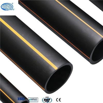 China Multifunctionele 63mm Dia HDPE Pijp PE100 Polypijp Gele Streep Met hoge weerstand Te koop