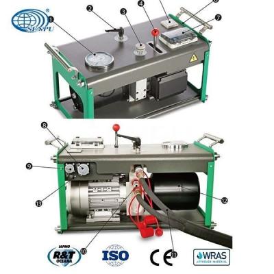China Equipo manual de la máquina de soldadura por fusión a tope de PVDF PE con sistema de control de temperatura en venta