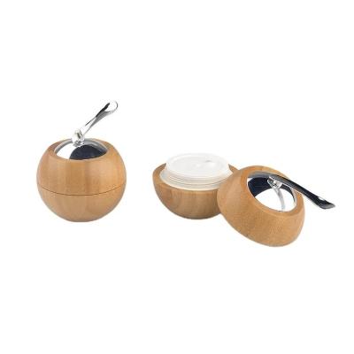 Китай Empty Cosmetic Bottles Cream Jars with Silvery Spatula 50g Capacity Apple Shaped продается