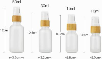 China 30ml Frosted Glass Lotion Bottle Travel Pump Bottles cosmetic glass bottle for sale