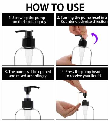 Cina 16OZ/500ml Empty Plastic Pump Bottles Dispense  Durable Refillable Containers in vendita