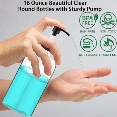 Cina 16OZ/500ml Empty Plastic Pump Bottles Dispense  Durable Refillable Containers in vendita
