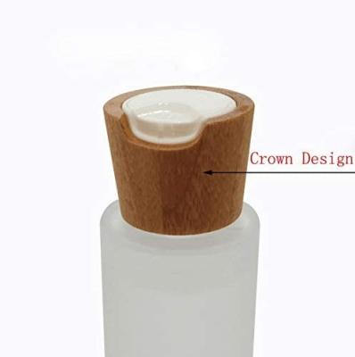 China 20/410 20mm van het het Bamboedeksel van Glas Kosmetische Flessen 100ml Kosmetische Kruik Te koop