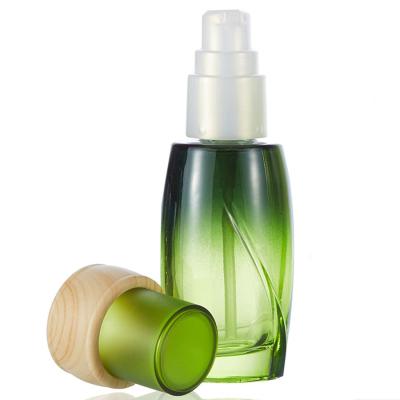 Cina l'olio essenziale di verde di 120ml 50g imbottiglia i contenitori di vetro della lozione per i cosmetici 24/400 in vendita