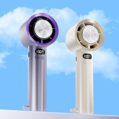 China New Refrigeration High Speed Cold Cooling Ice Compress Fan 100 Gear Adjustment Portable High Speed Handheld Fan With Logo for sale