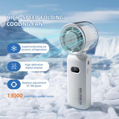 China 2025 Arrivals Rope Design 100 Speed Mini Turbo Cooling USB Rechargeable Fan Portable Table Ventilador Handheld Mini Fan for sale