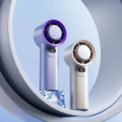 China High Quality 0-100 Speeds Adjustable Outdoor Cool Air Portable USB Charging Blower High Speed Turbo Handheld Mini Fan With LOGO for sale