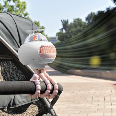 China Custom Clip Octopus Fan Electric USB Mini Rechargeable Lithium Battery Safety Leaf Portable Stroller Fan for Baby for sale