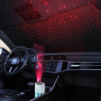 China Factory Customized Logo Ultrasonic Mist Mini Portable USB Led Night Light Starry Projector Air Humidifiers for Car for sale