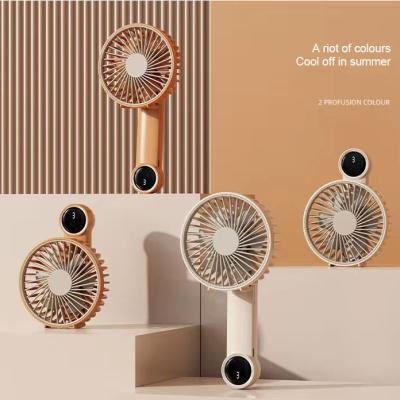 China Wholesale Customized Digital Display Portable Mini Charging Fan Air Cooling Fan Handheld 3 Speed Mini Hand Fan With LOGO for sale