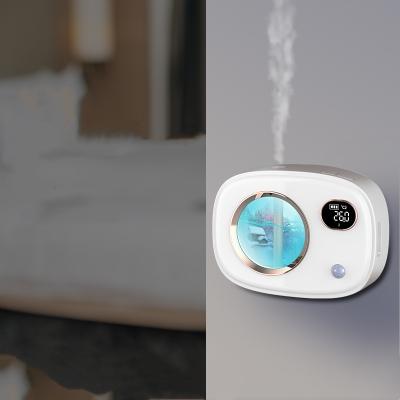 China Home Essentials Battery Intelligent Display Power air Freshener Electronic Dispenser Automatic Spray Waterless Oil Diffuser for sale