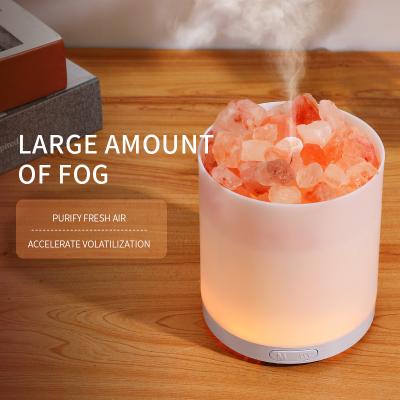 China New Design Atmosphere Lamp Home Salt Stone Large Essential Oil Diffuser Ultrasonic Humidifier for sale