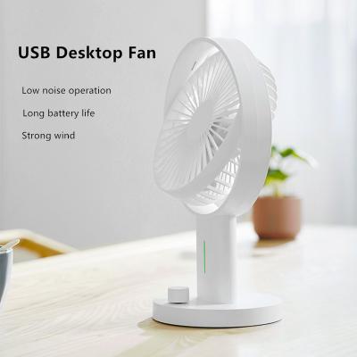 China 2027 New Design Long Battery Rechargeable Adjustable Standing Oscillating USB Mini Table Fan for sale