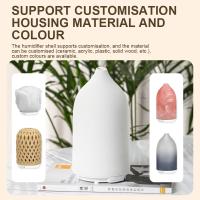 China Ceramic Shell Aroma Diffuser with 3 Spray Modes, 2/4/8H Timer LED Indicator, Warm Yellow & 7-Color LED Lights for sale