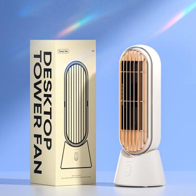 China Portable Bladeless Fan Quiet Operation Fast Cooling 90 Angle Oscillating Fan Tower Fan With 3 Speeds for Bedroom Office Desktop for sale