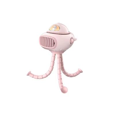 China Safe Design Auto Rotate 120 Degrees Rechargeadle Multifunction Table Baby Portable Oscillating Stroller Fan With Flexible Tripod for sale