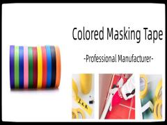0.14mm Packing Adhesive Tape Rainbow Colors Colored Masking Tape