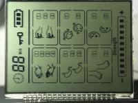 China YD VA Black Background White Characters 66x60 Display Screen LCD Module for sale