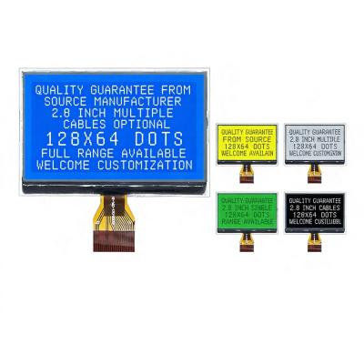 China YSD 2.8-inch COG12864-5-2 Black Screen 3.3V LCD Liquid Crystal Dot Matrix Display Module Industrial Use 60.77x32.94mm for sale
