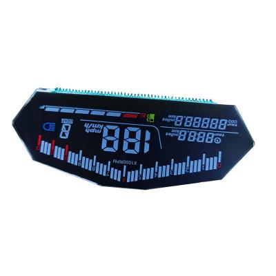 China Brilliant TN Negative Display Segment LCD Screen Black Frame Silk-Screen Car for Radio Control Panel for sale