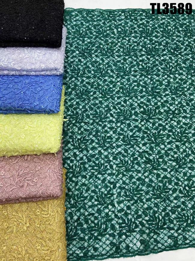 High quality soft water soluble lace newest big cord lace aso ebi fabric elegant and comfortable colthe for Nigerian women