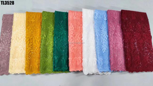 China Wholesale Peach Tulle Embroidery Lace Fabric Bridal Tulle Net Embroidered Fabric Bridal Embroidery Polyester Lace Fabric