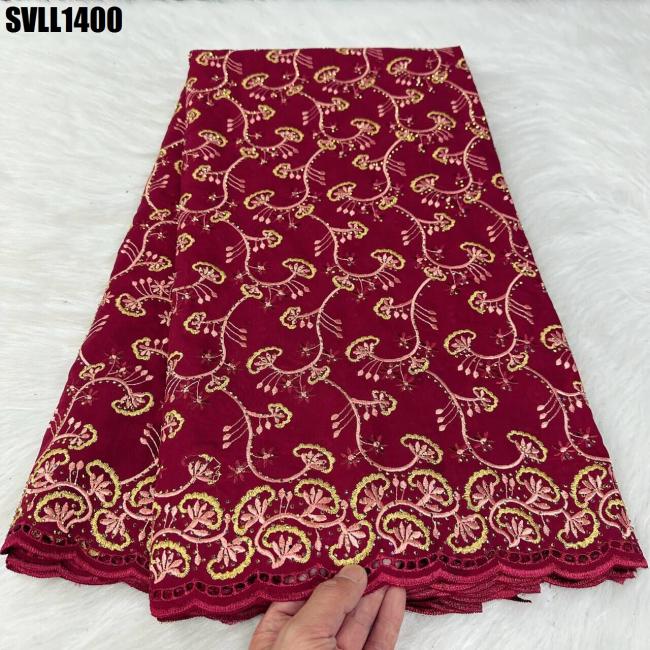 2023 New design British Austrian high quality swiss voile lace with stone for elegant women's wedding dresses and parties