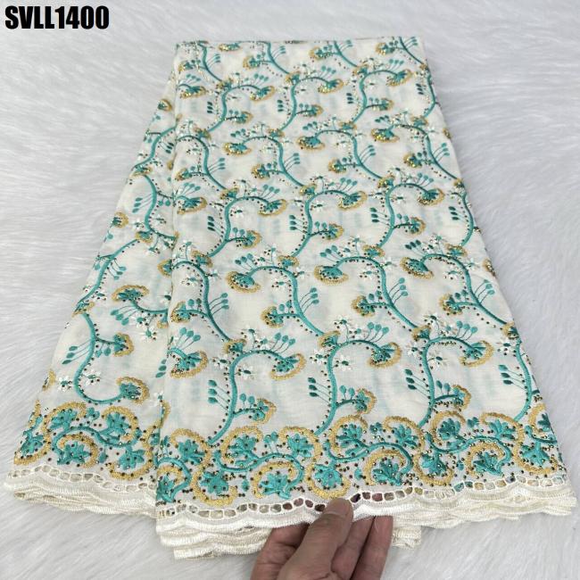 2023 New design British Austrian high quality swiss voile lace with stone for elegant women's wedding dresses and parties