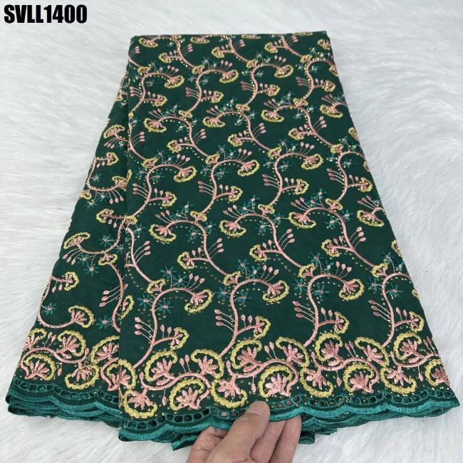 2023 New design British Austrian high quality swiss voile lace with stone for elegant women's wedding dresses and parties