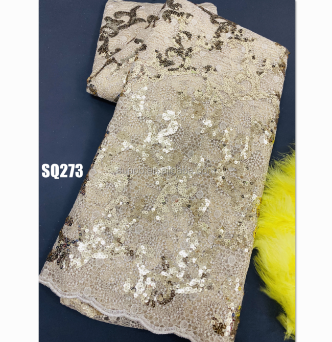 2020 fashion sequins lace product type and 51-52" width bling sequins net lace fabric