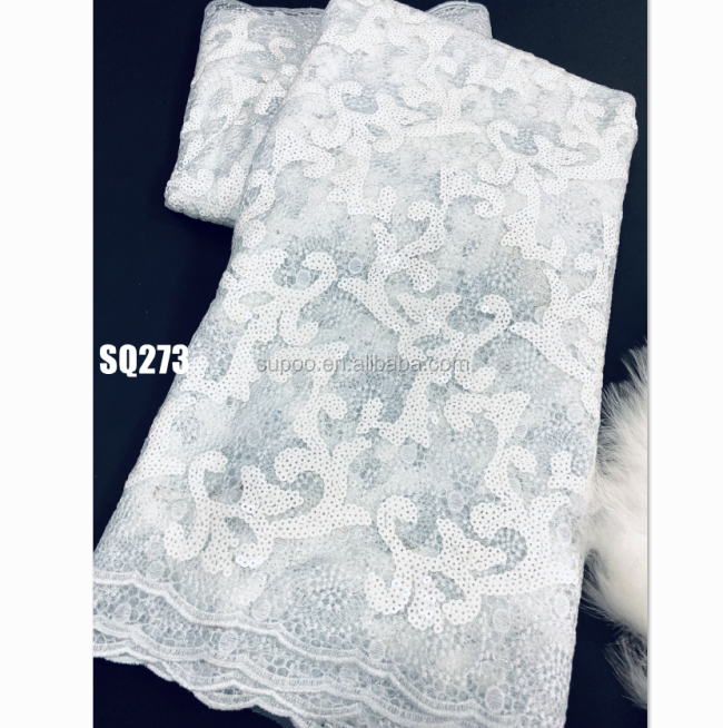 2020 fashion sequins lace product type and 51-52" width bling sequins net lace fabric