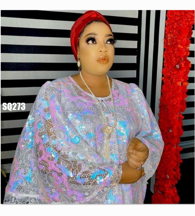 2020 fashion sequins lace product type and 51-52" width bling sequins net lace fabric