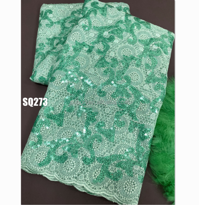 2020 fashion sequins lace product type and 51-52" width bling sequins net lace fabric