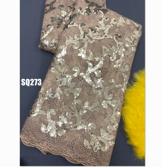 2020 fashion sequins lace product type and 51-52" width bling sequins net lace fabric
